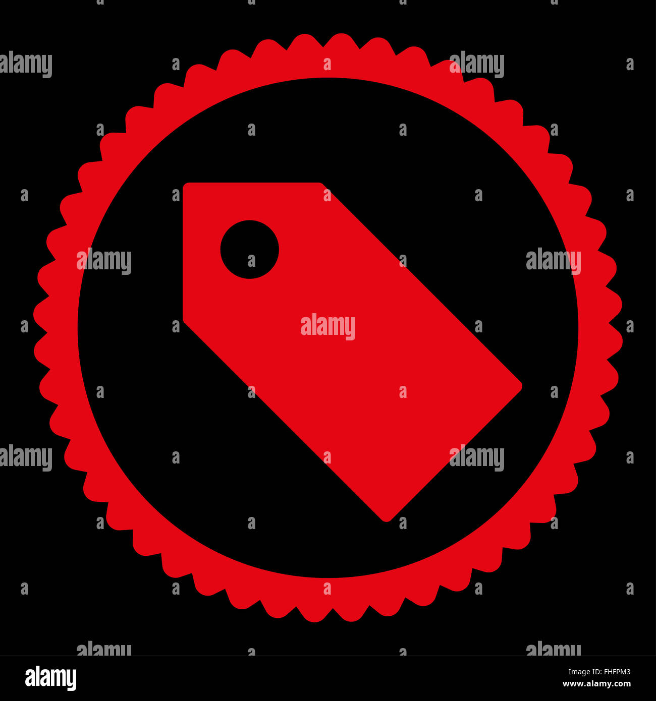 Tag flat red color round stamp icon Stock Photo - Alamy