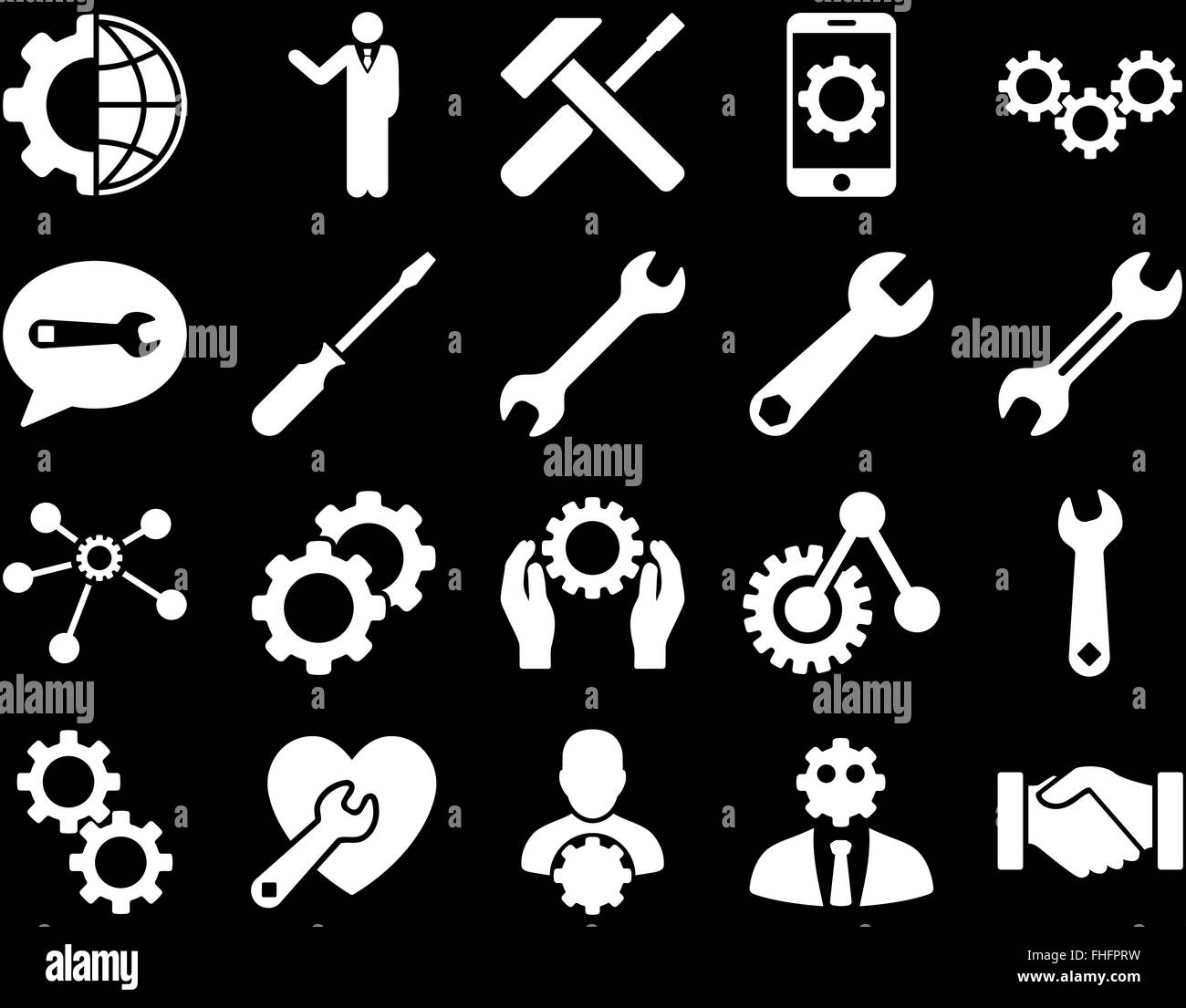 Settings and Tools Icons Stock Photo - Alamy