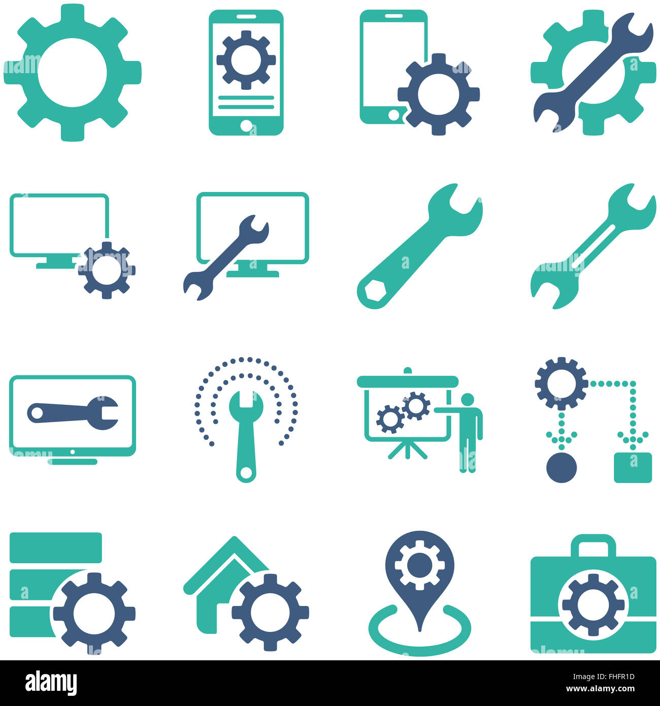 Options and service tools icon set Stock Photo - Alamy