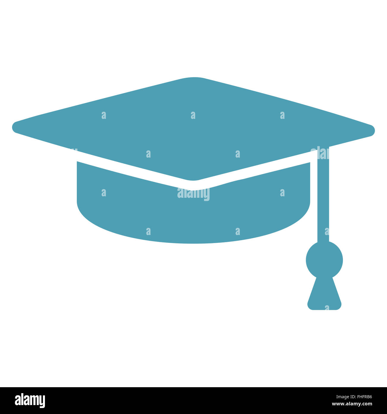 Graduation Cap Flat Icon Stock Photo - Alamy
