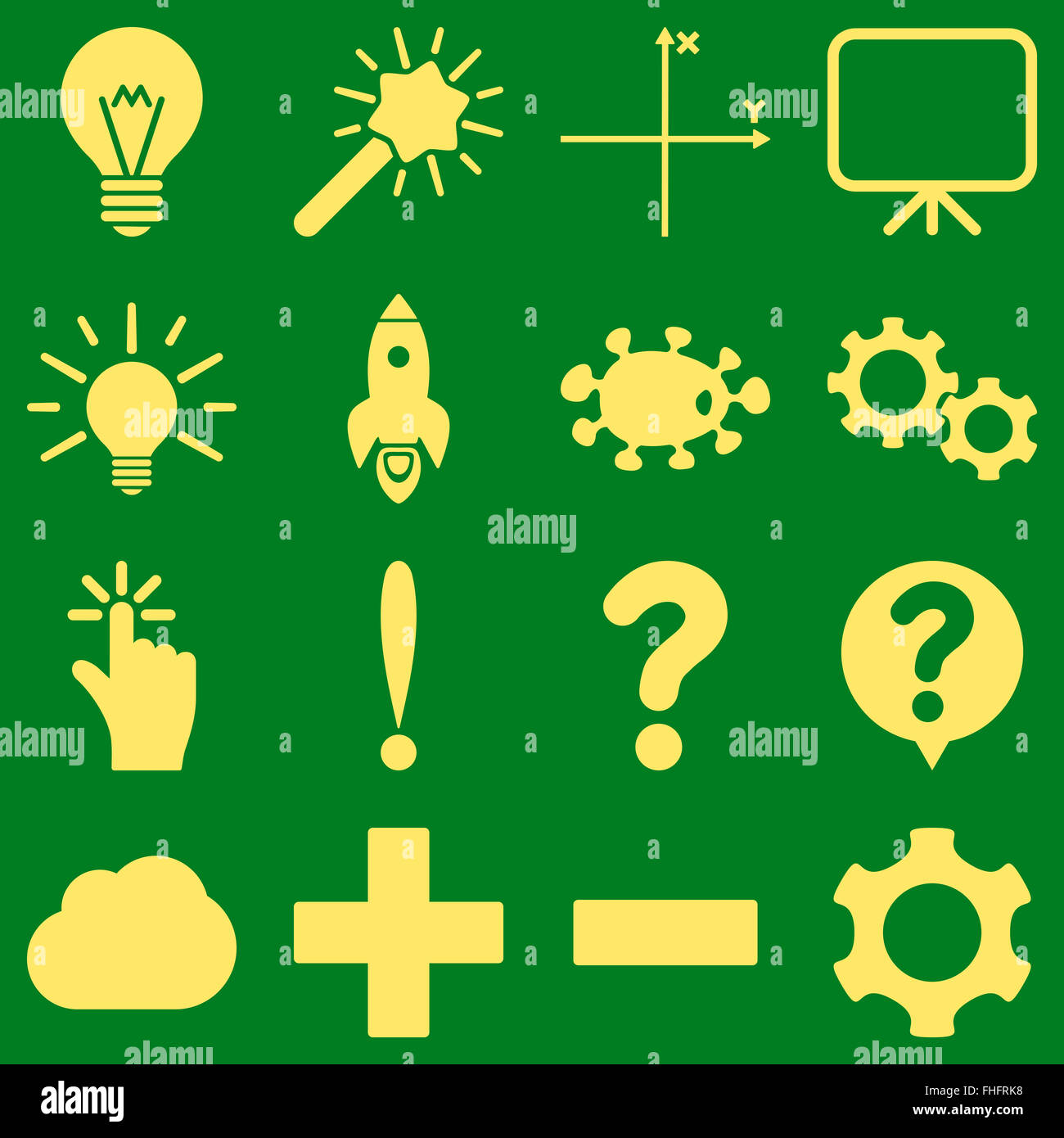 Basic science and knowledge icons Stock Photo - Alamy