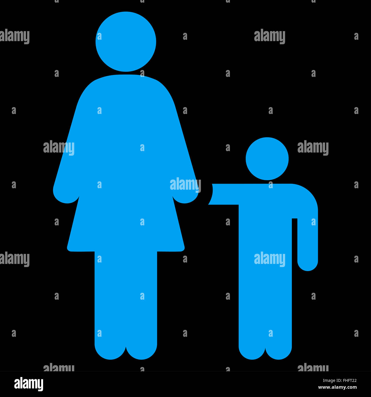Mother With Son Icon Stock Photo - Alamy