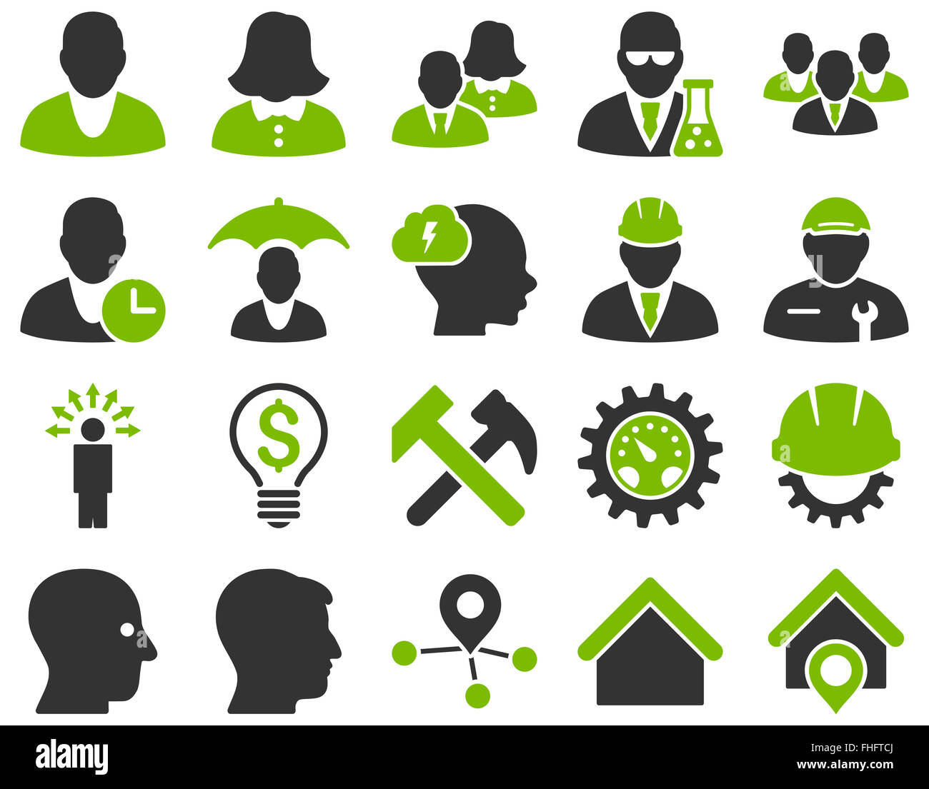 Client and business icon set Stock Photo - Alamy