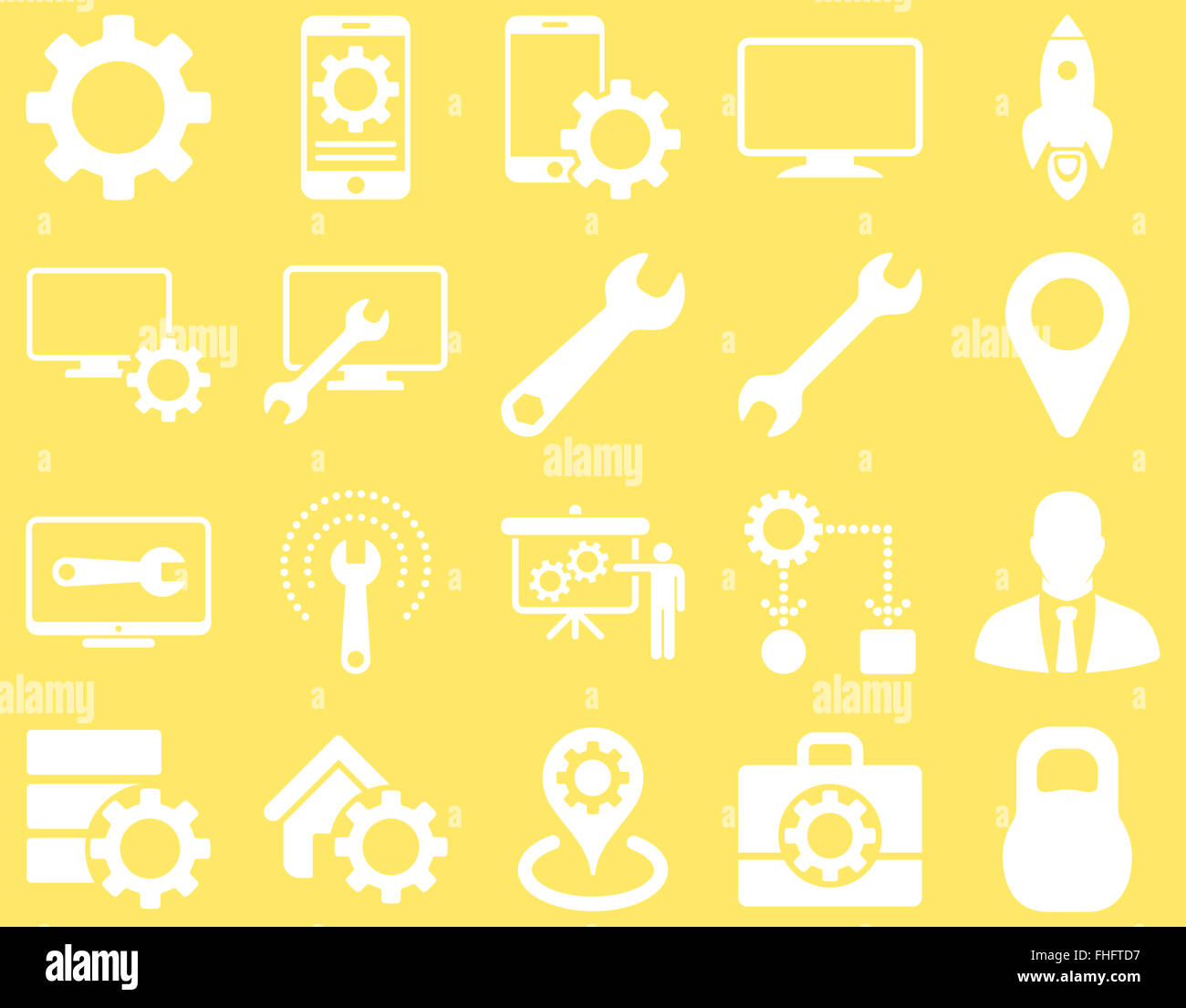 Settings and Tools Icons Stock Photo - Alamy