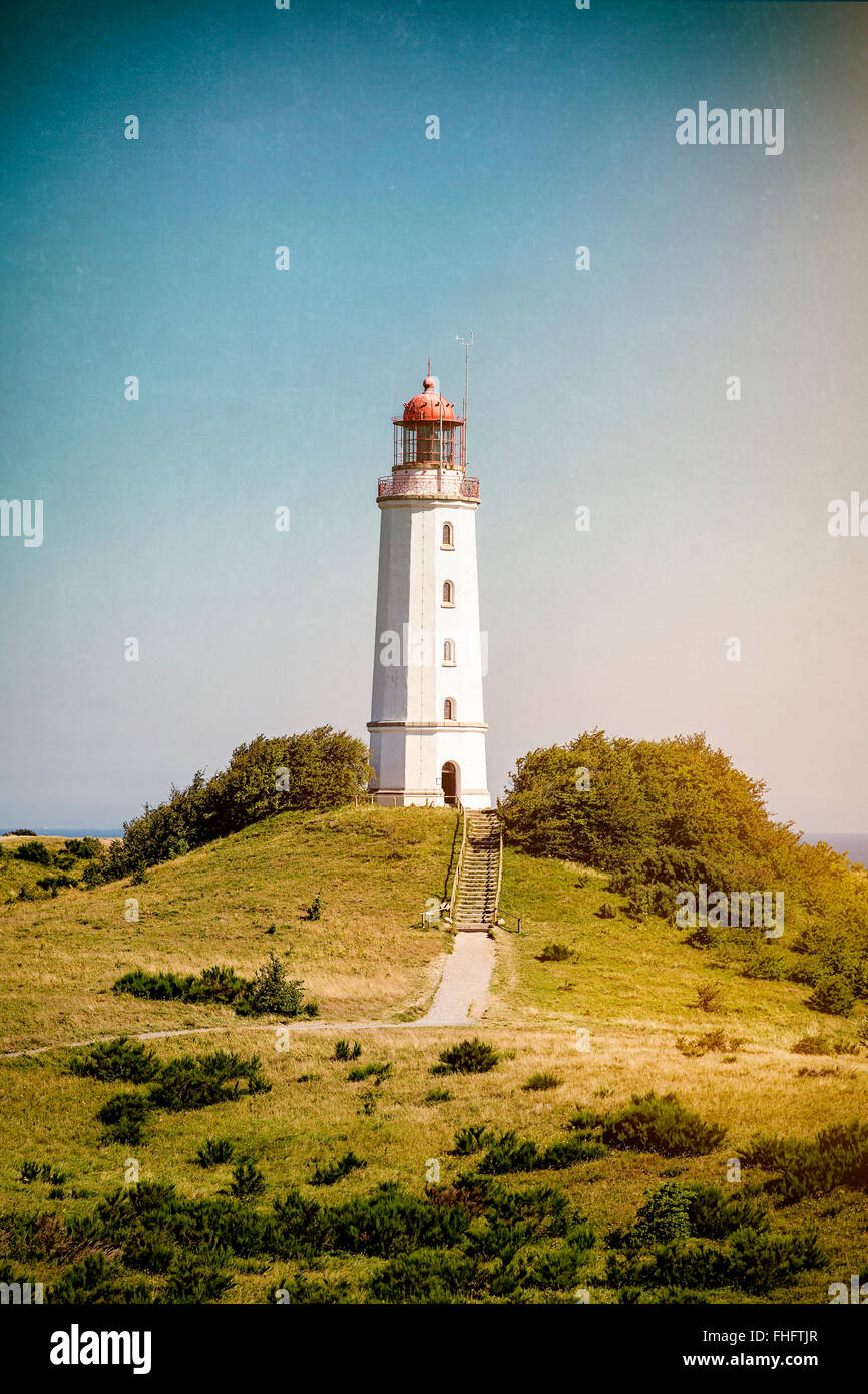 landscape and lighthouse Dornbusch at Hiddensee island Stock Photo - Alamy