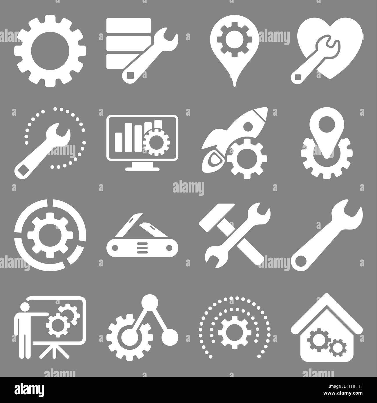 Options and service tools icon set Stock Photo - Alamy