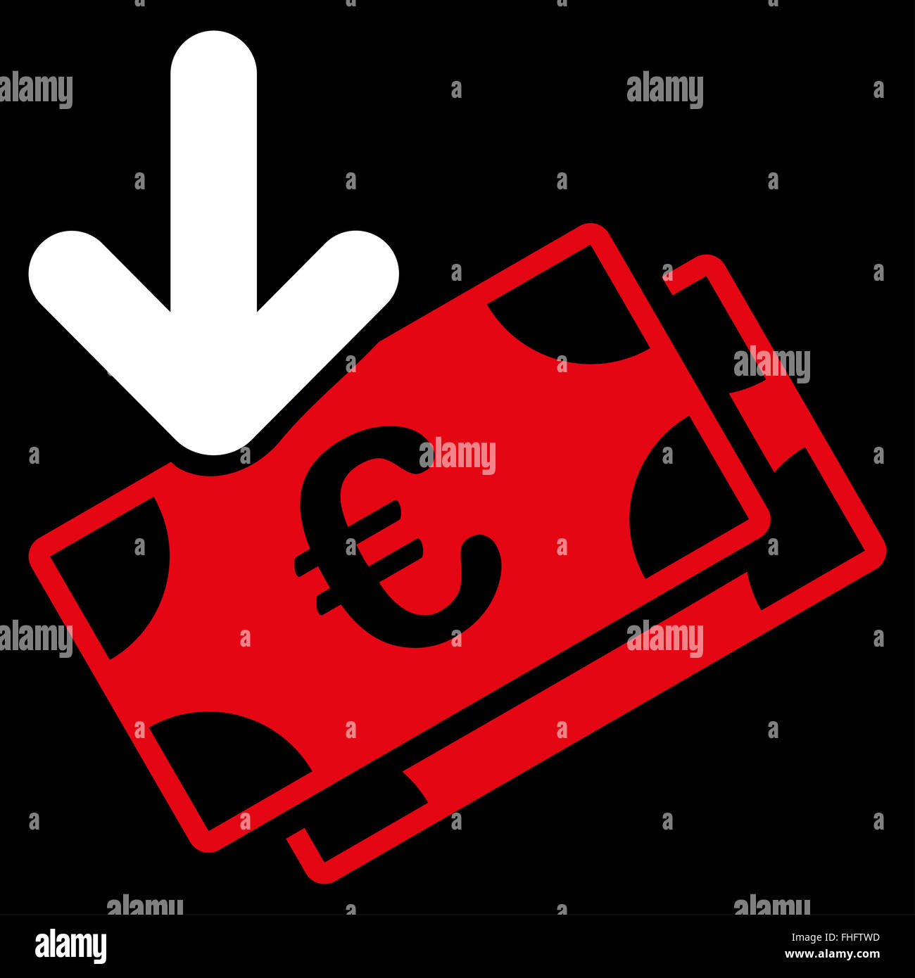 Euro Income Icon Stock Photo - Alamy