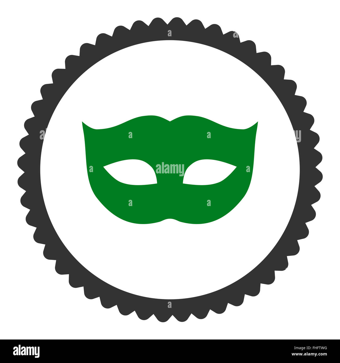 Privacy Mask flat green and gray colors round stamp icon Stock Photo ...