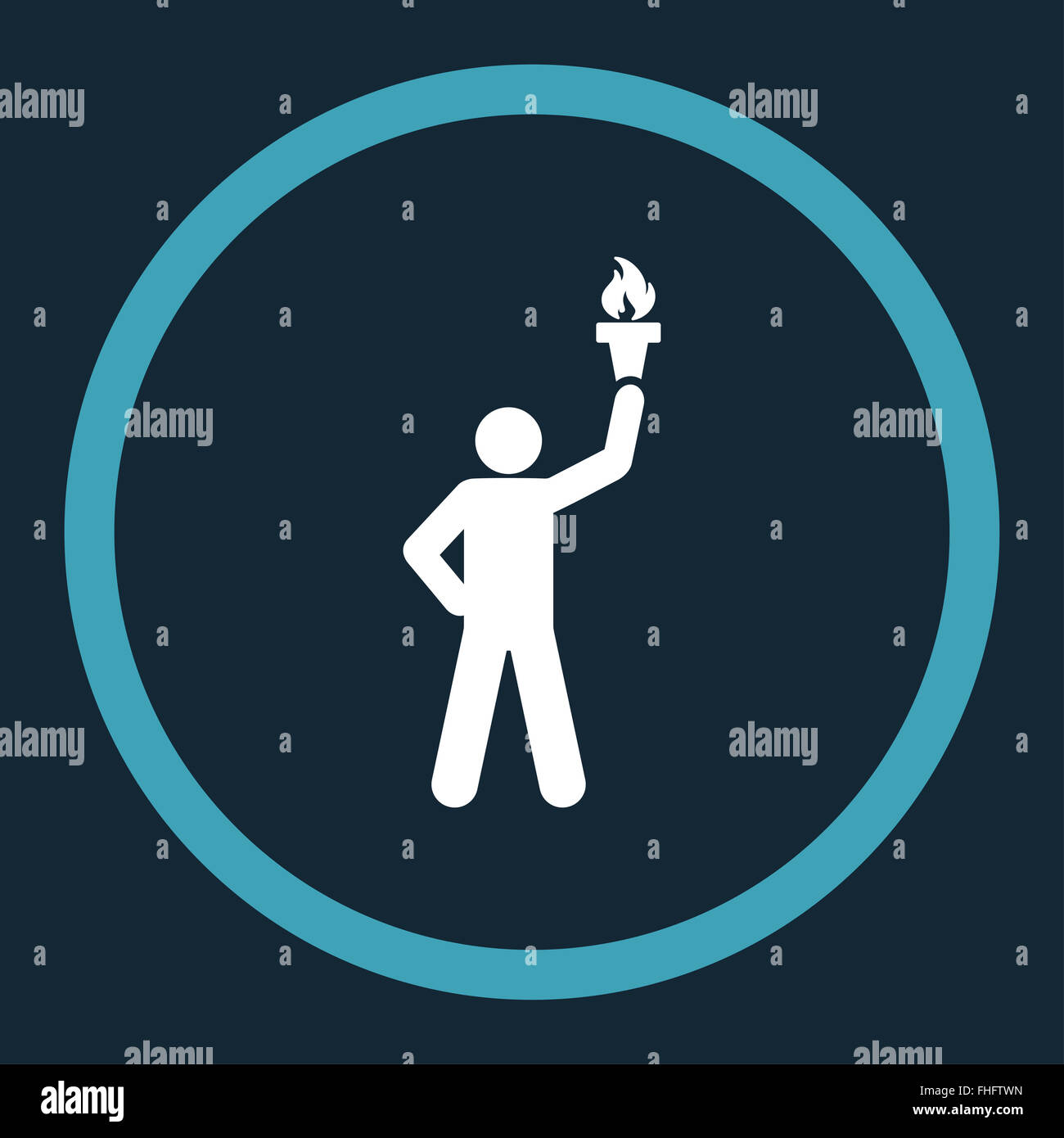 Freedom torch icon Stock Photo - Alamy