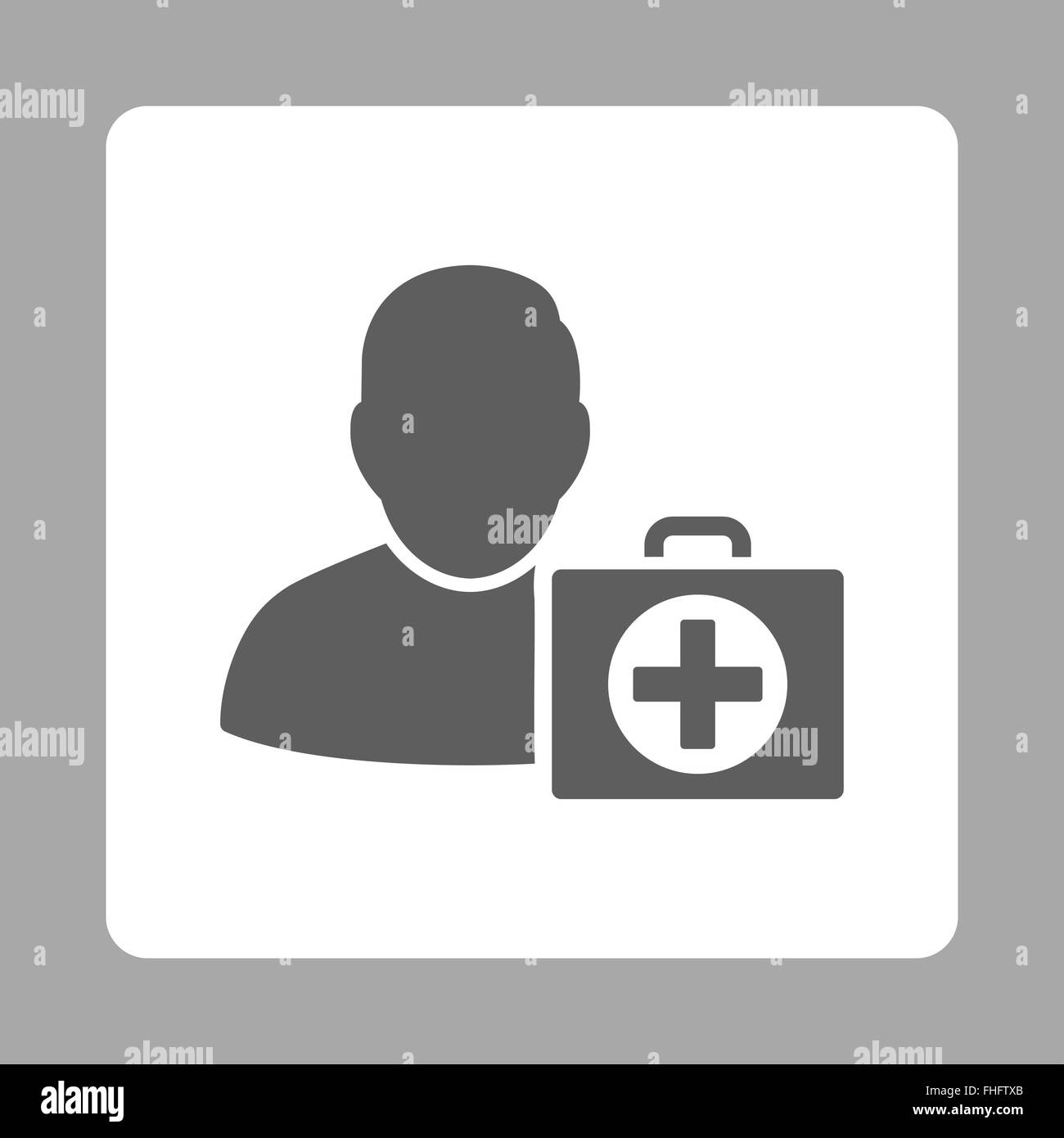 First Aid Guy Flat Button Stock Photo - Alamy