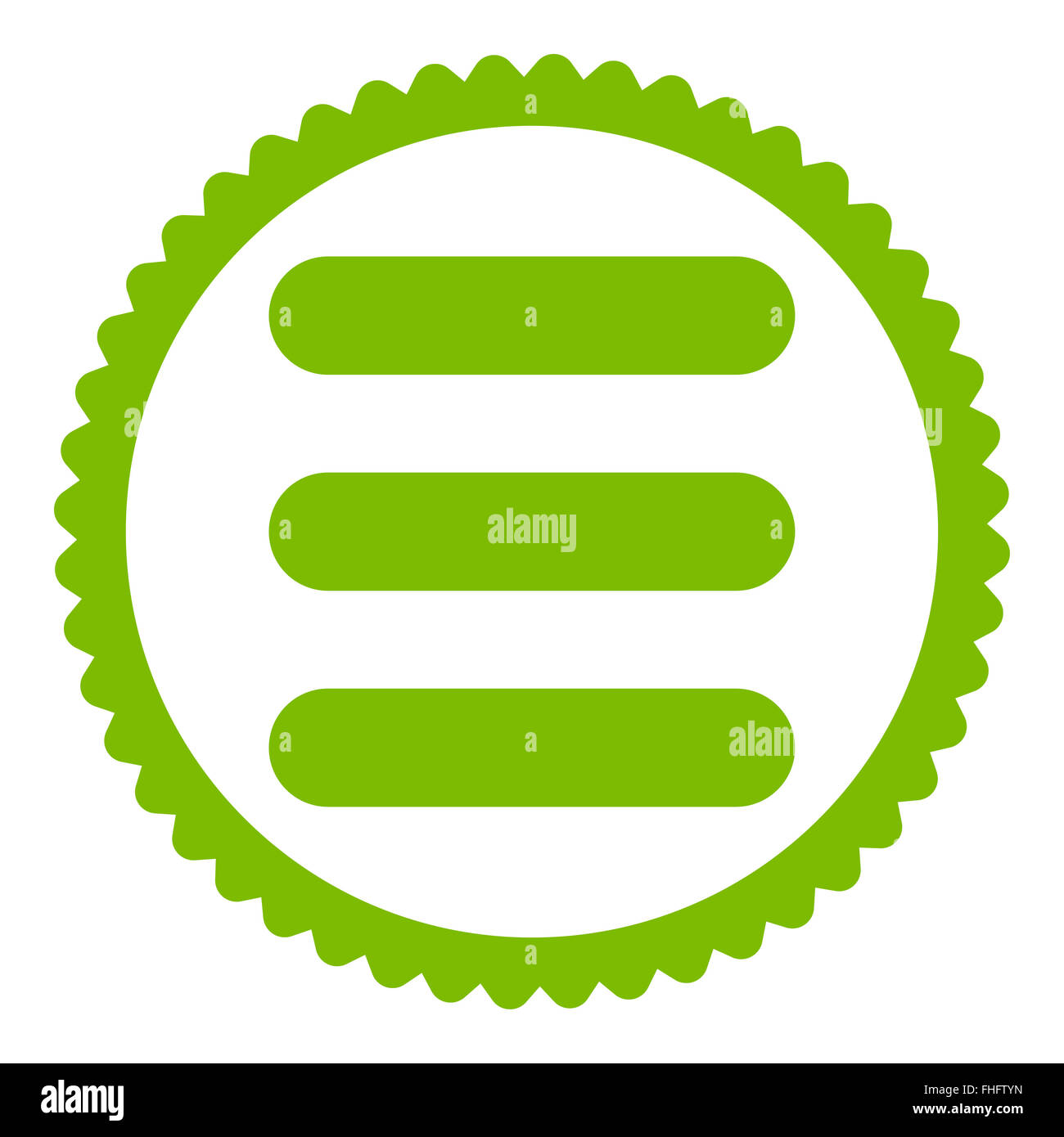 Stack flat eco green color round stamp icon Stock Photo - Alamy