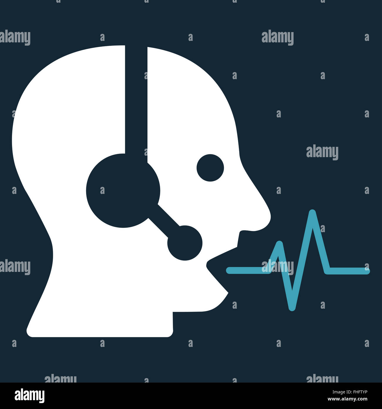 Operator Signal Flat Icon Stock Photo - Alamy