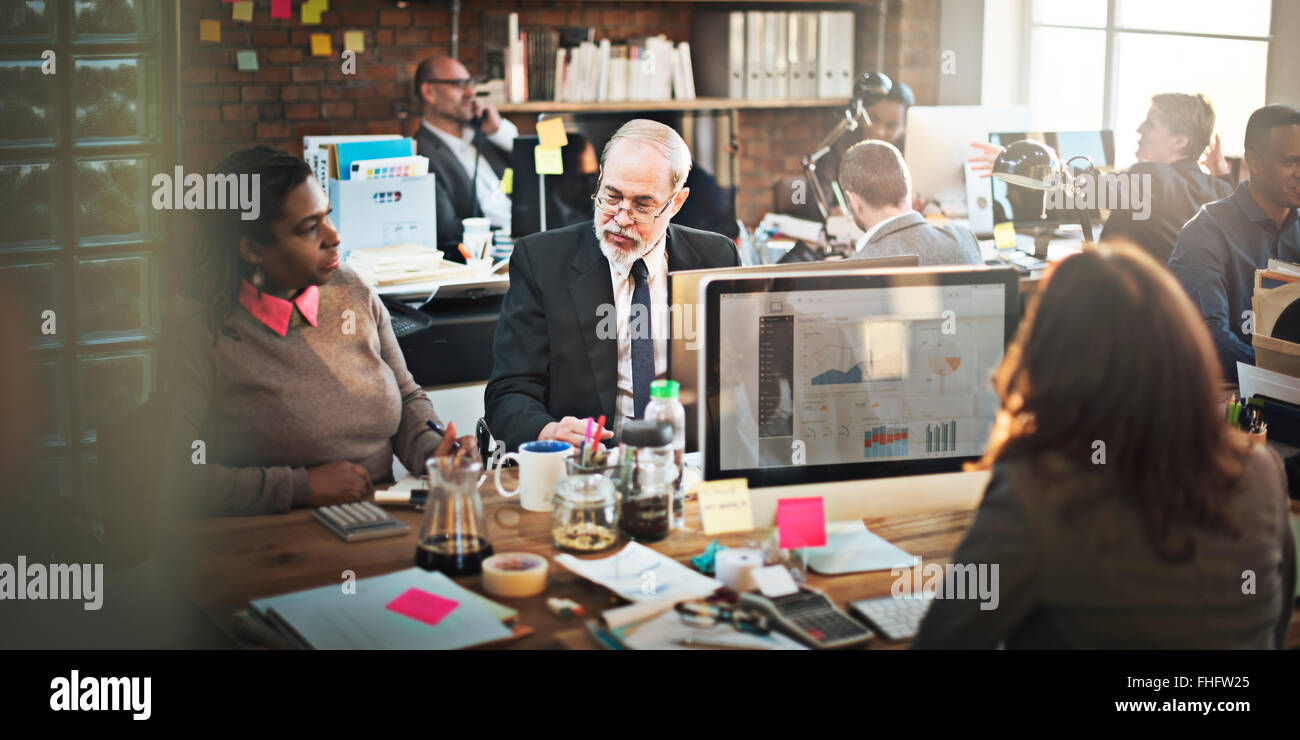 Business Team Discussion Data Marketing Chart Concept Stock Photo - Alamy