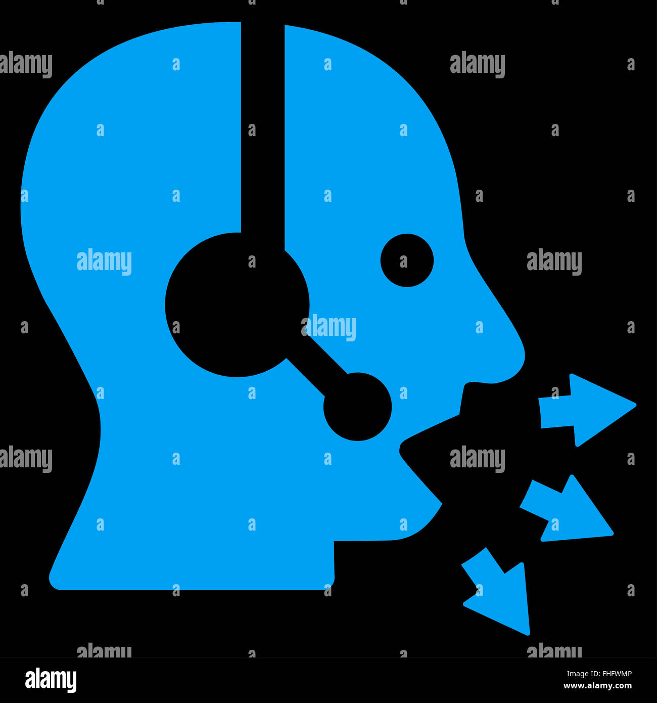 Operator Message Flat Icon Stock Photo - Alamy