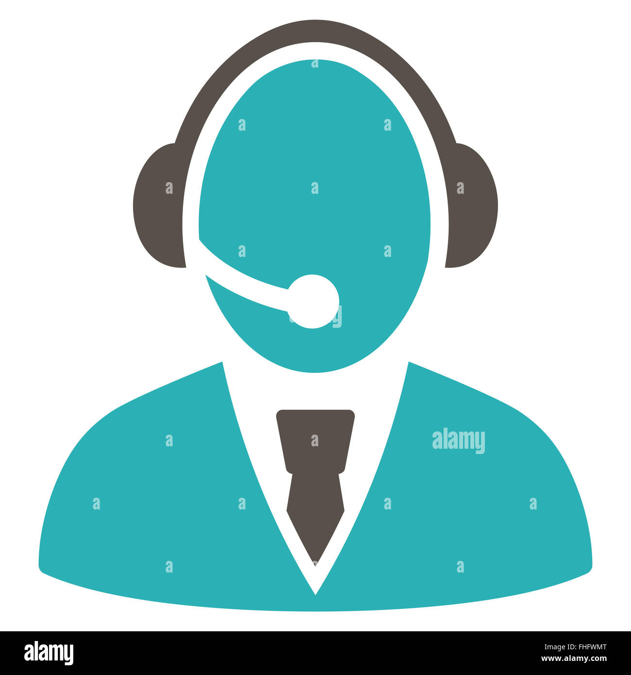 Call Center Worker Icon Stock Photo - Alamy