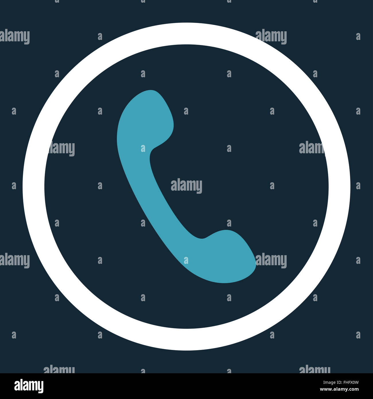 Phone flat blue and white colors rounded raster icon Stock Photo - Alamy