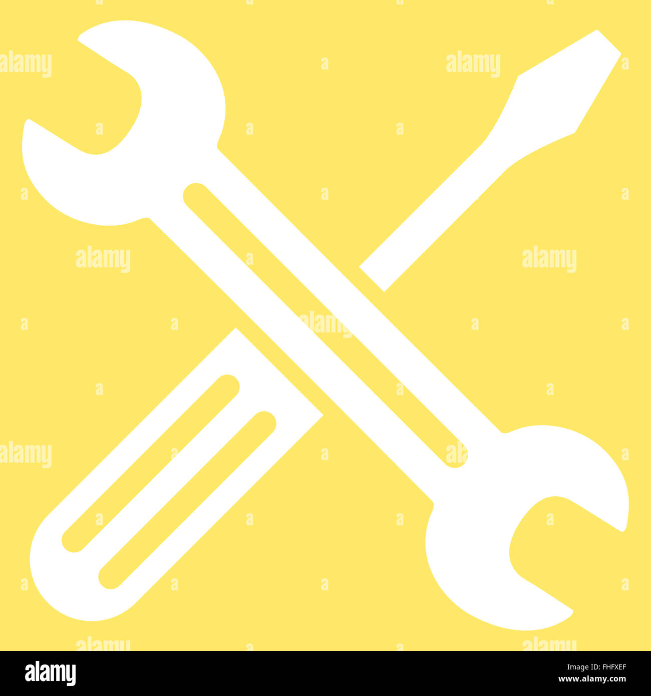 Spanner And Screwdriver Icon Stock Photo - Alamy