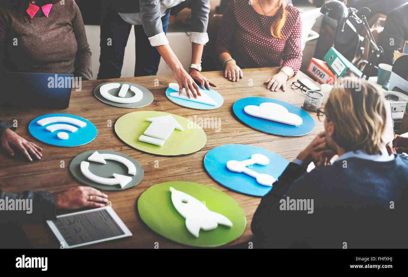 Icon Symbol Communication Internet Digital Concept Stock Photo - Alamy