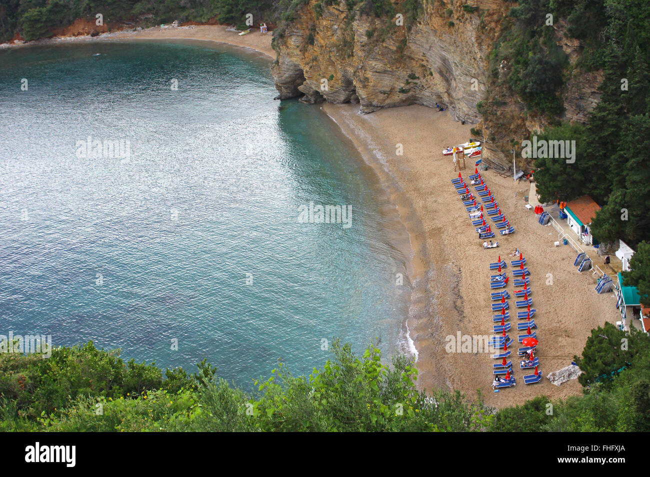 Famous Mogren beach near Budva in Montenegro Stock Photo - Alamy