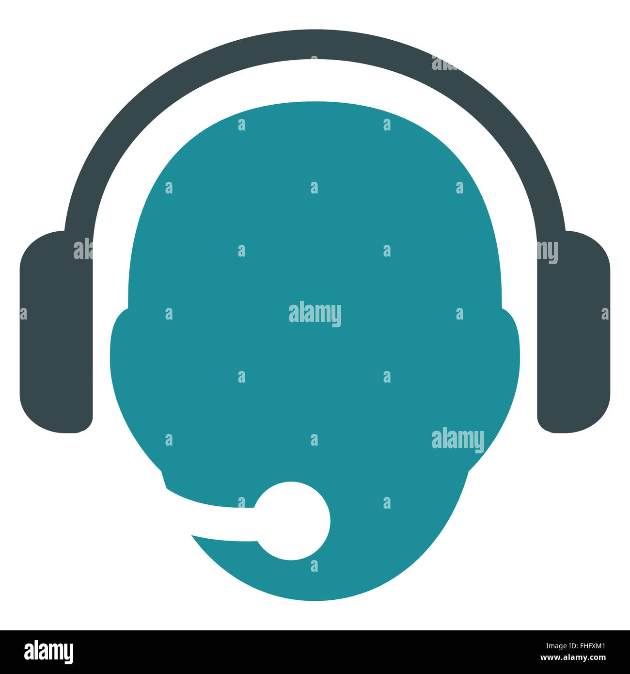 Operator Head Icon Stock Photo - Alamy