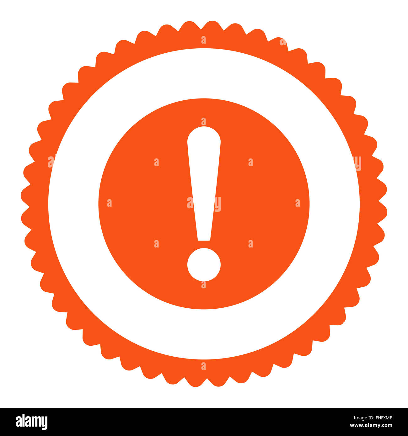 Problem flat orange color round stamp icon Stock Photo - Alamy