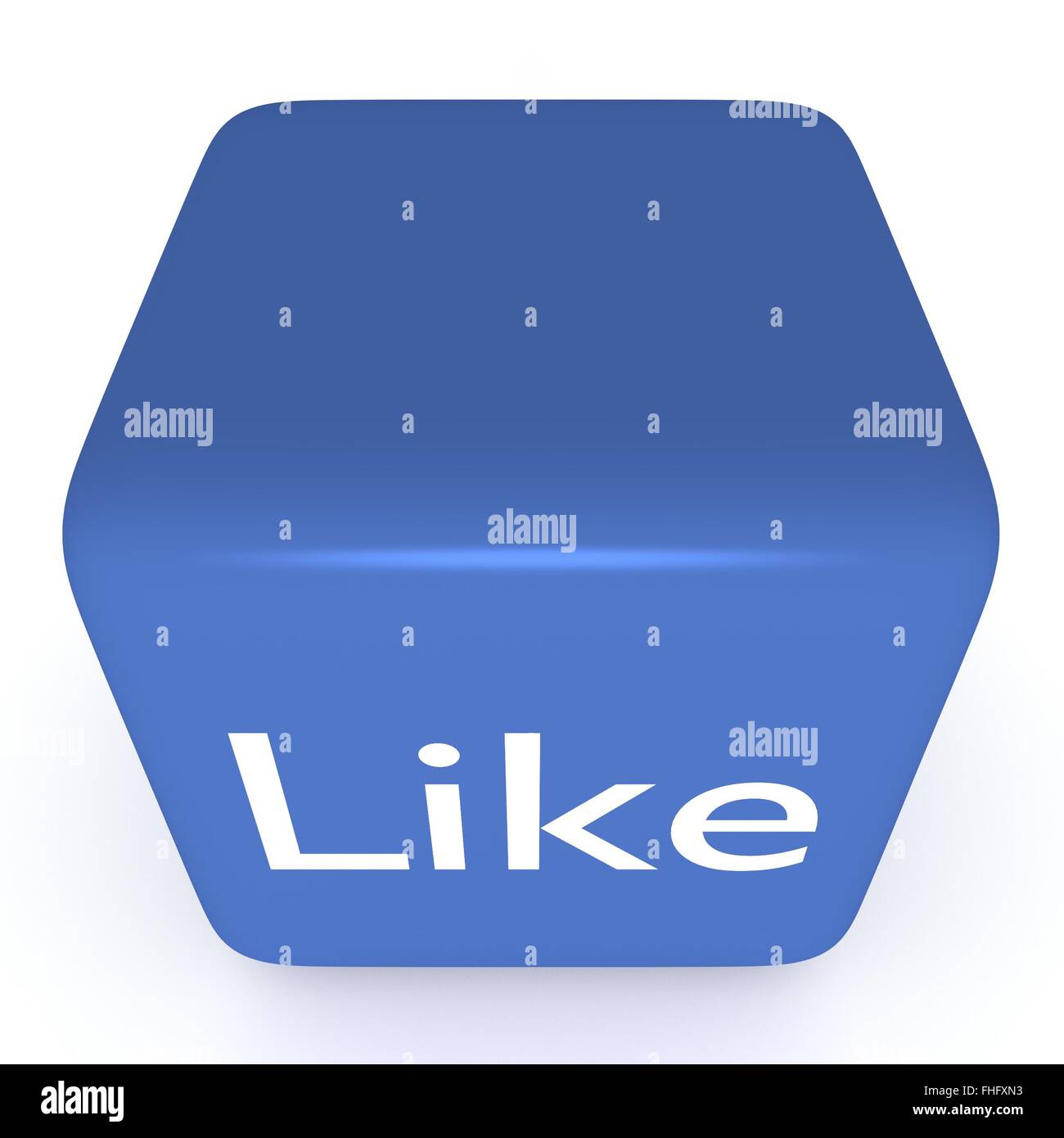 Like: blue cube on white background Stock Photo - Alamy