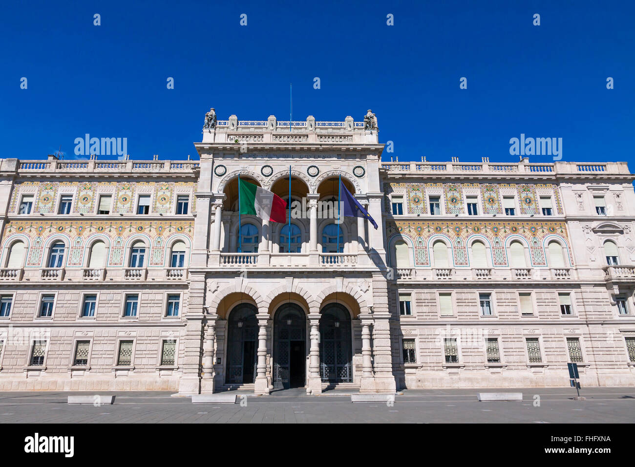 Government Building at the Unity of Italy square (Piazza Unita d'Italia ...