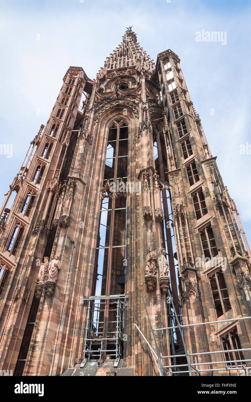 Details of Tower of Strasbourg Cathedral (Notre Dame), France Stock ...