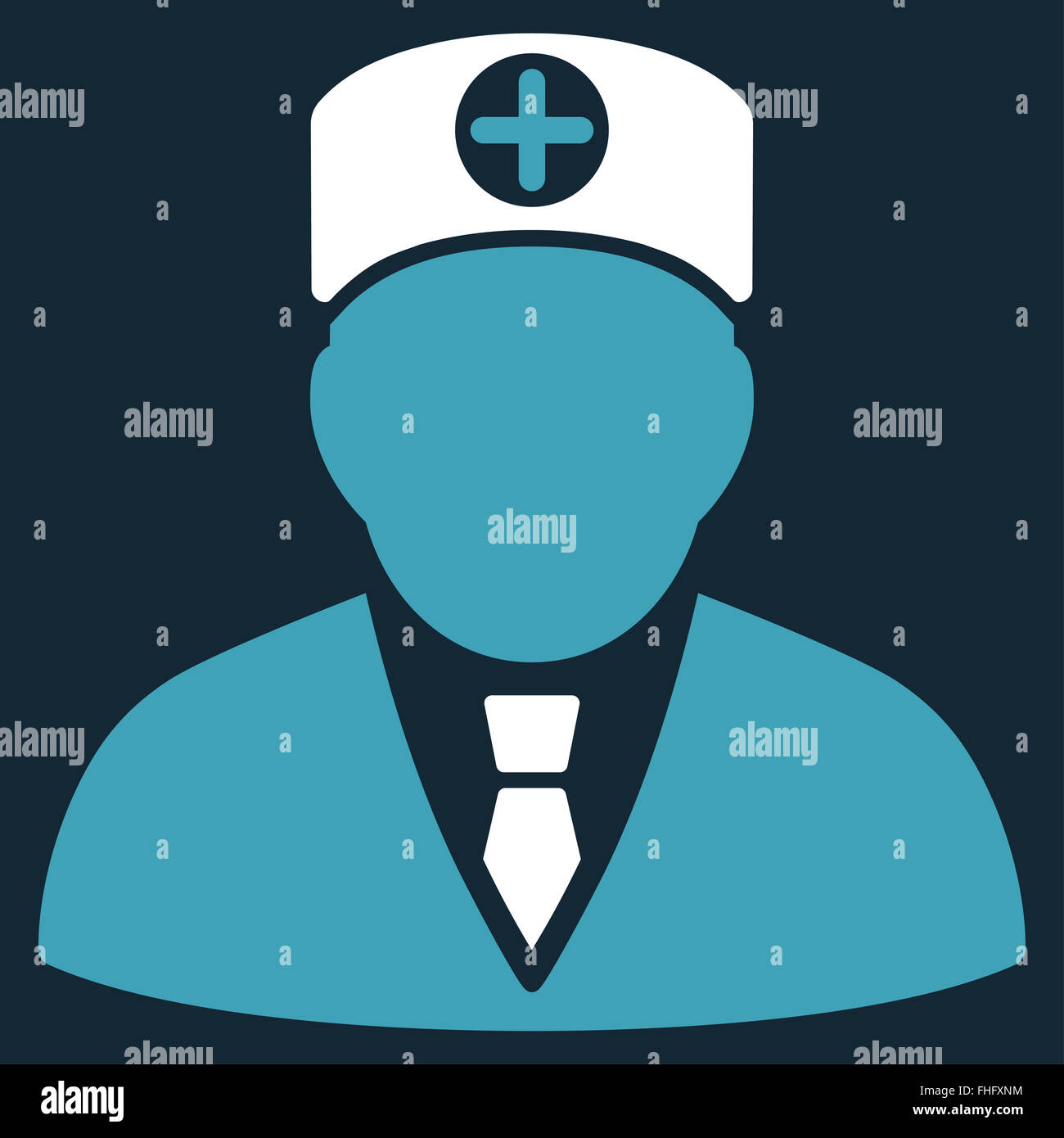 Head Physician Icon Stock Photo - Alamy
