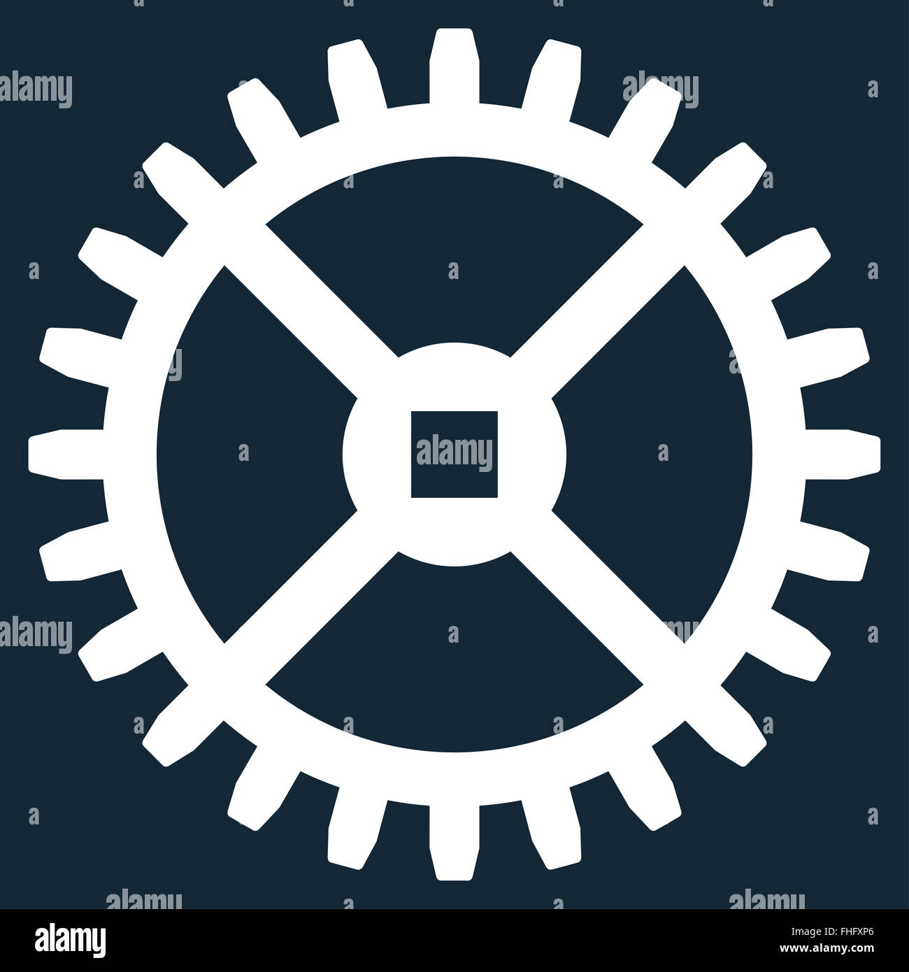 Clock Gear Icon Stock Photo - Alamy