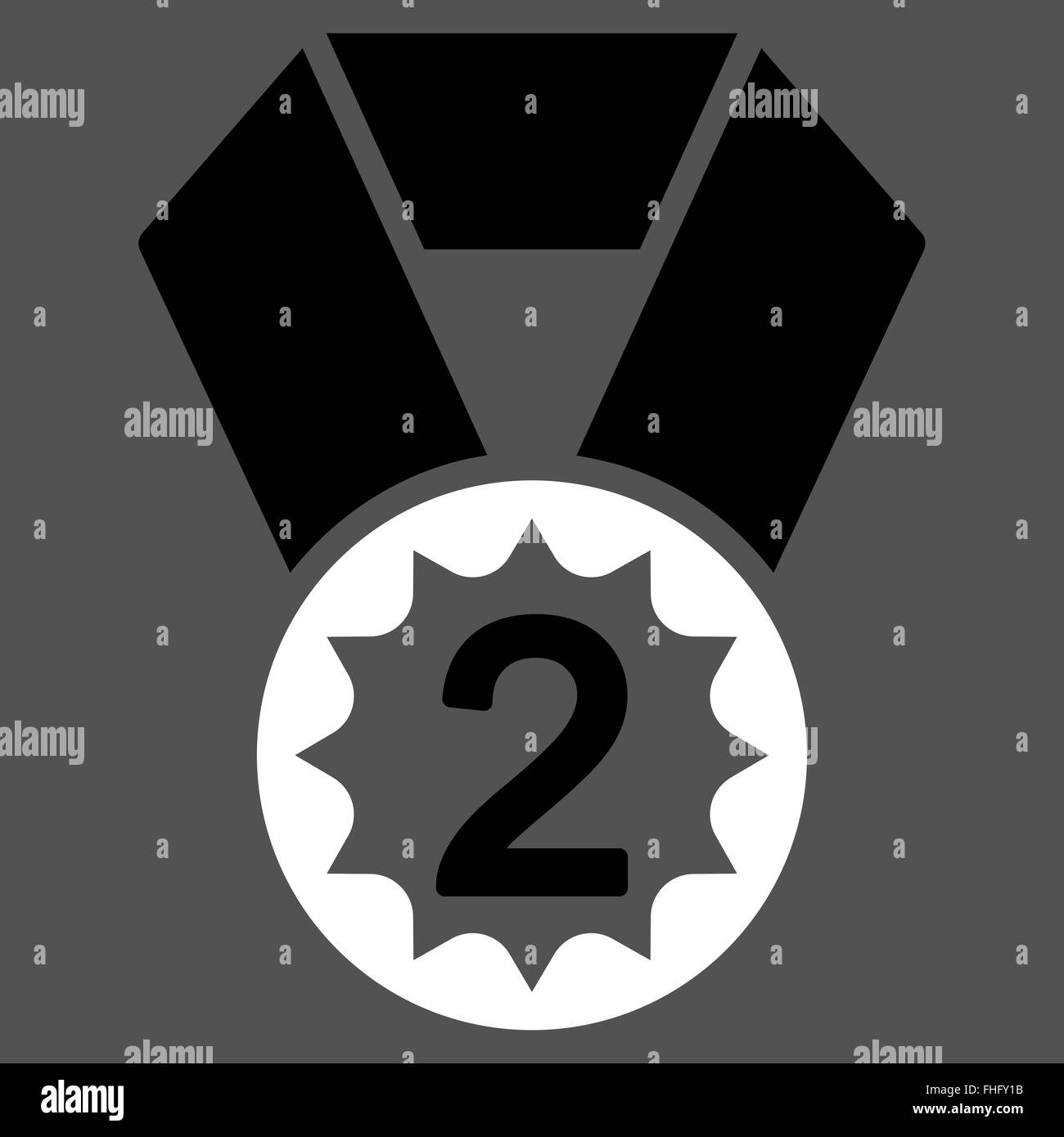 Second place icon from Competition amp; Success Bicolor Icon Set Stock ...