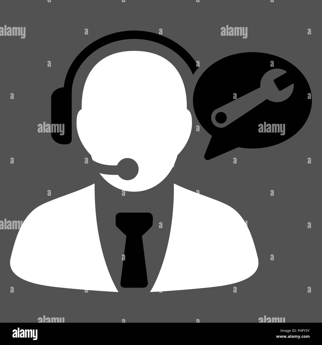 Service Manager Message Icon Stock Photo - Alamy
