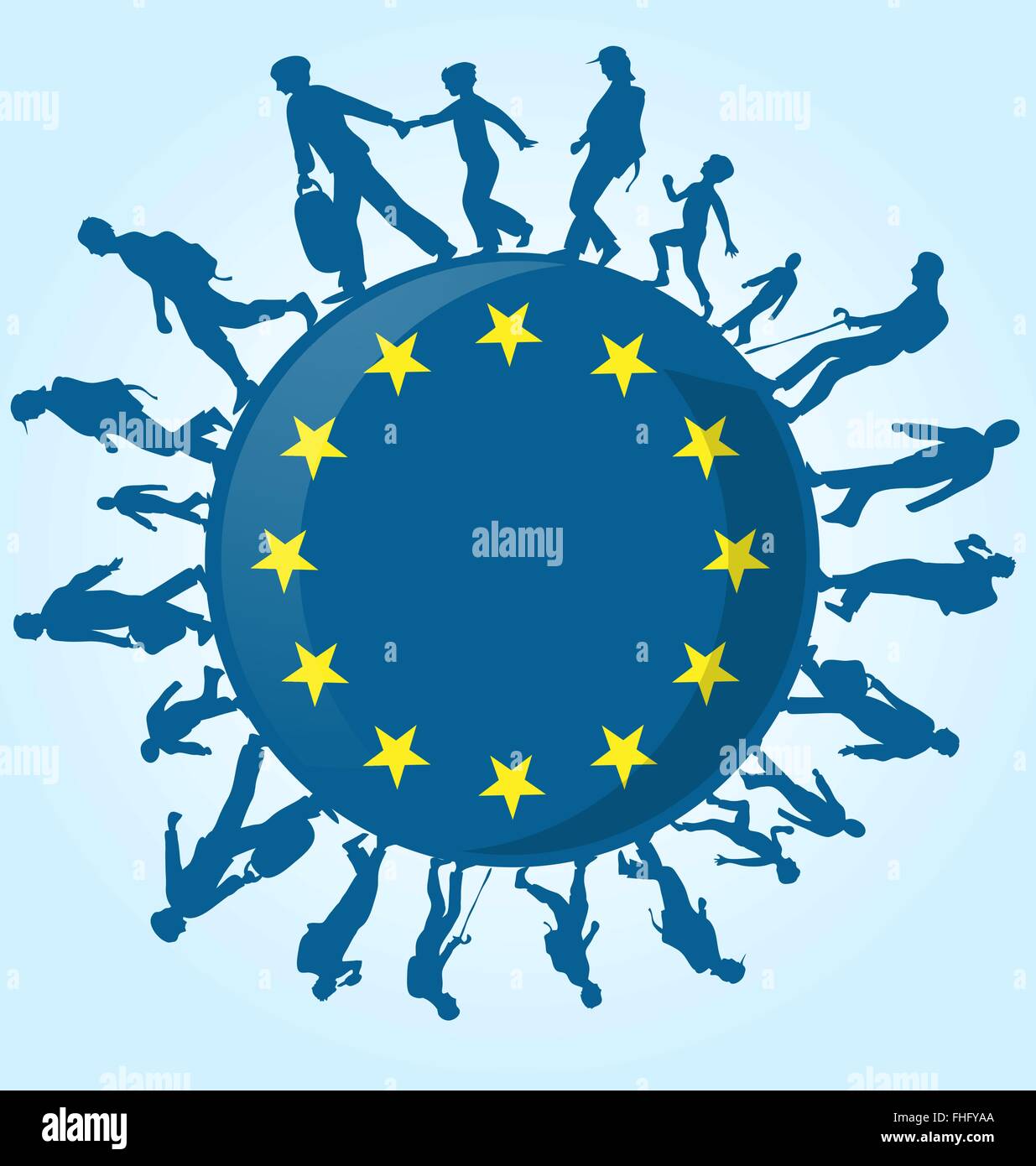 Immigration crowd Stock Vector Images - Alamy