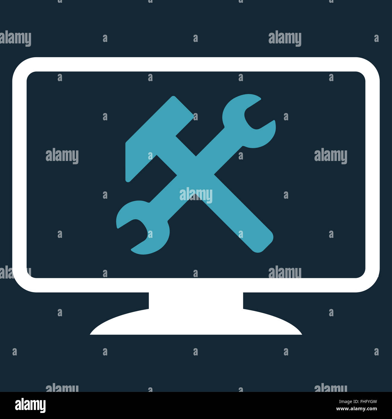 Desktop Settings Icon Stock Photo - Alamy