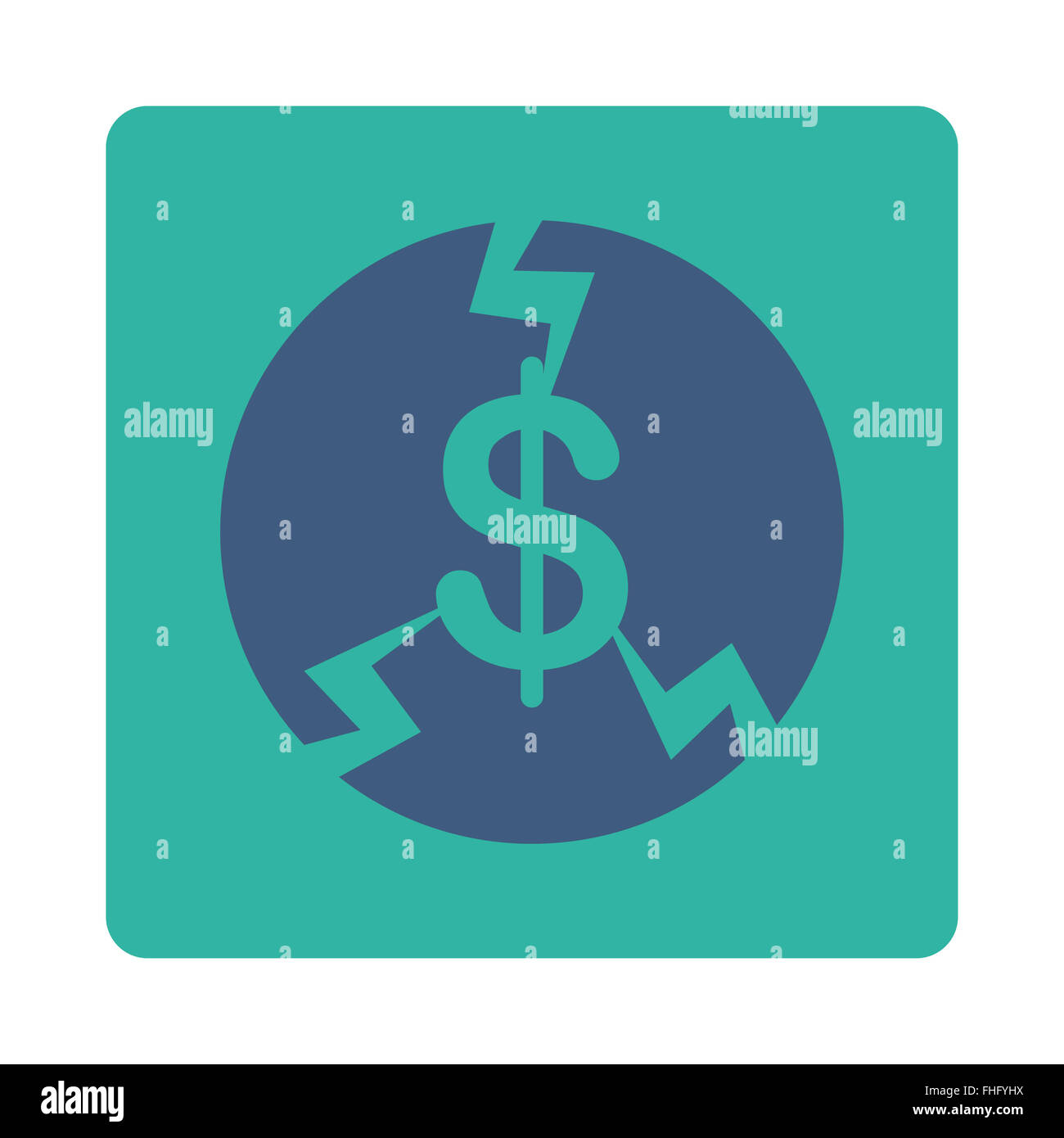 Financial Crash Icon Stock Photo - Alamy