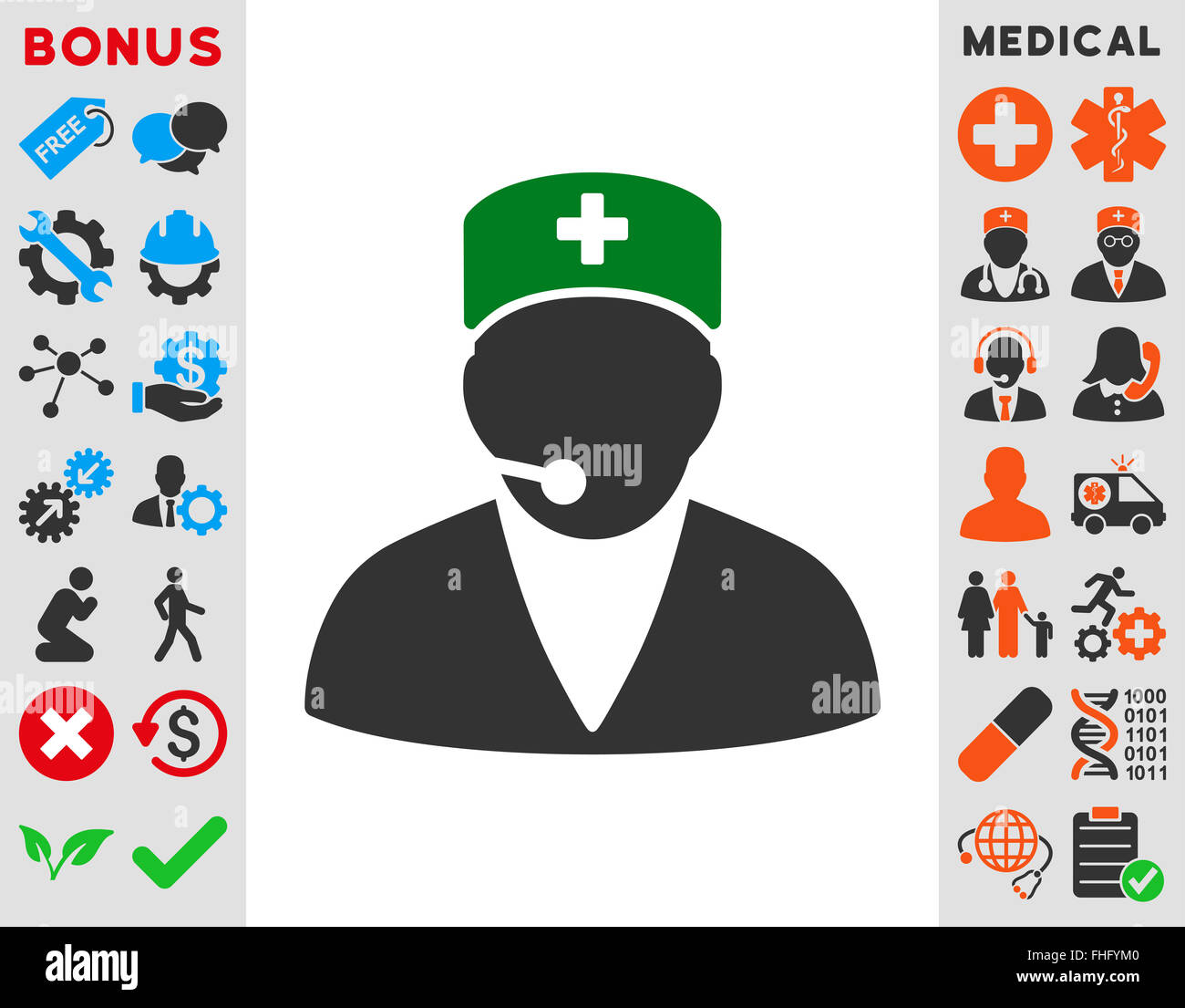 Medical Operator Icon Stock Photo - Alamy