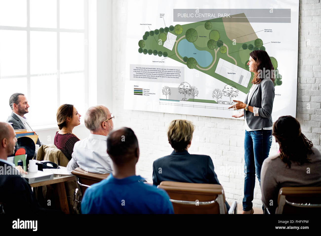 Public Park Layout Map Information Concept Stock Photo - Alamy