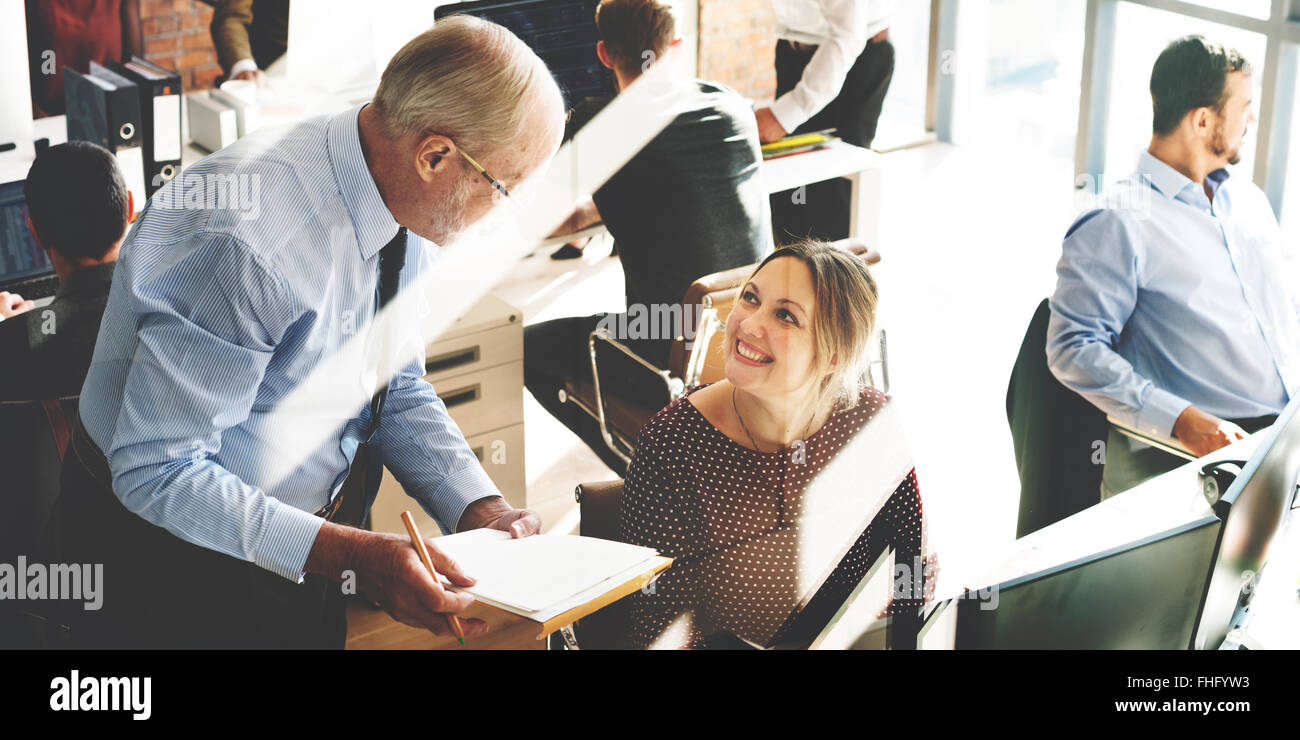 Business Team Busy Working Talking Concept Stock Photo - Alamy