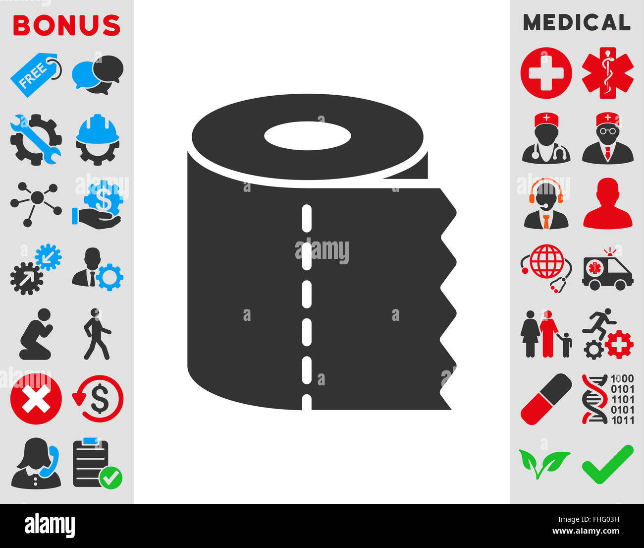 Toilet Paper Roll Icon Stock Photo - Alamy