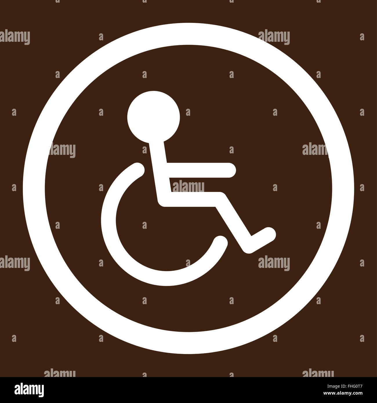 Handicapped Rounded Vector Icon Stock Photo - Alamy