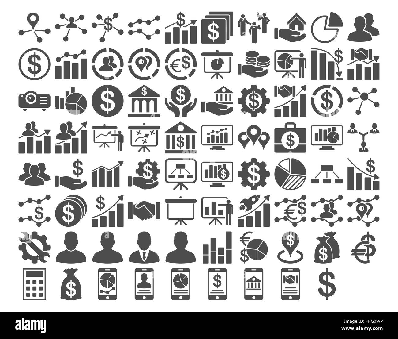 Business Icon Set Stock Photo - Alamy