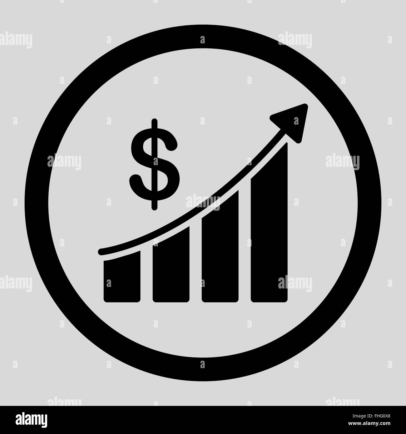 Sales flat black color rounded vector icon Stock Photo - Alamy