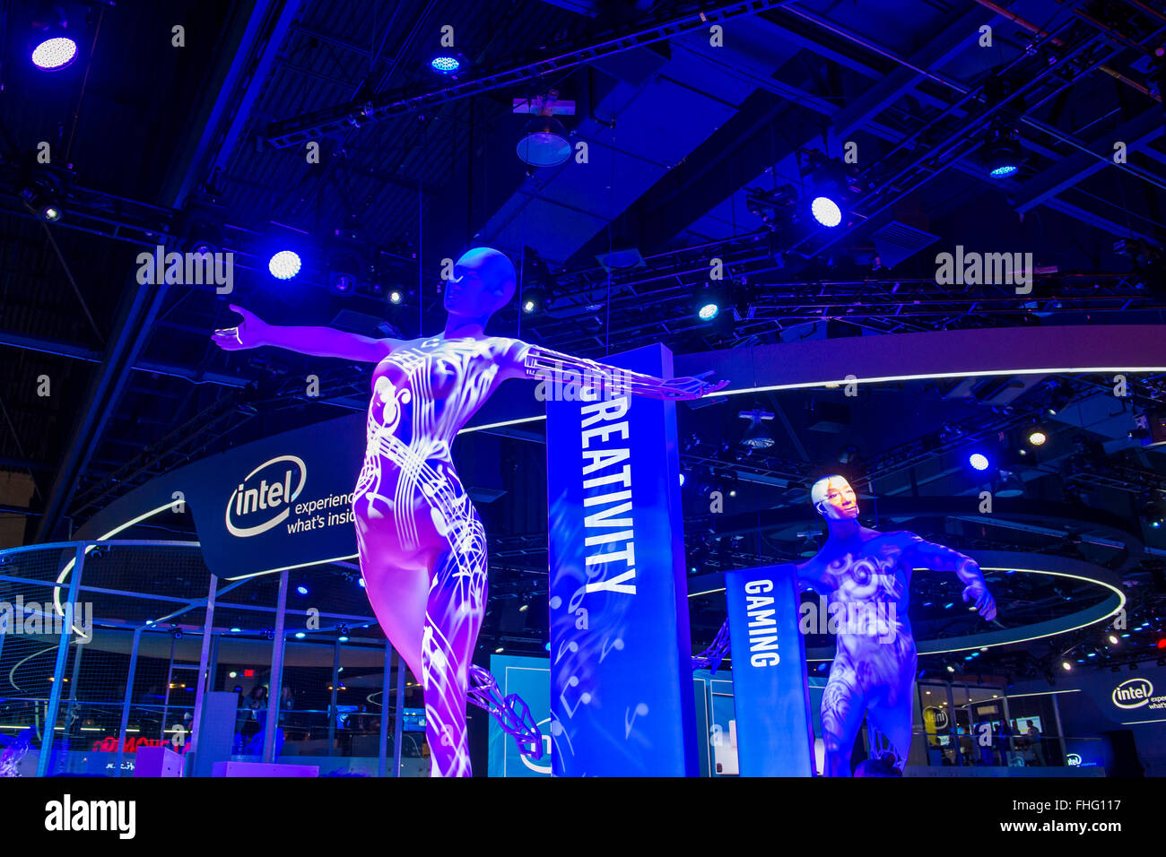 The Intel booth at the CES show held in Las Vegas Stock Photo - Alamy