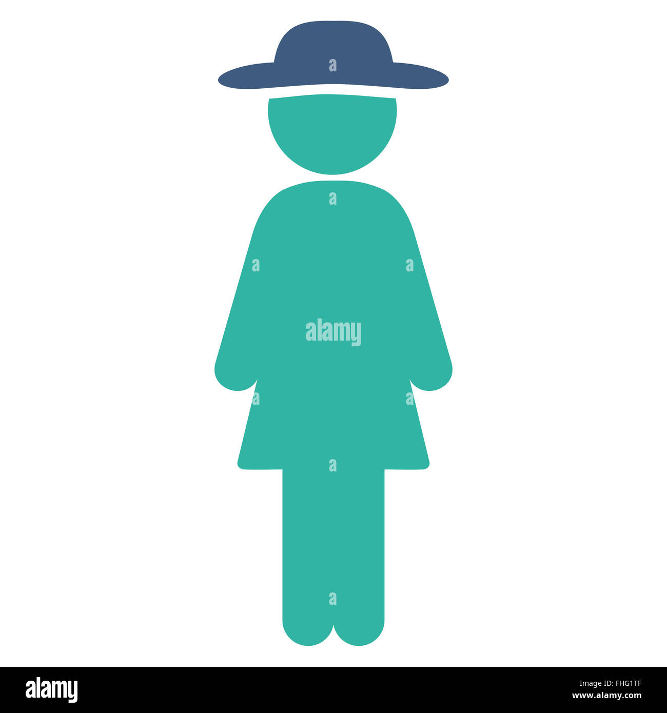 Standing Lady Icon Stock Photo - Alamy