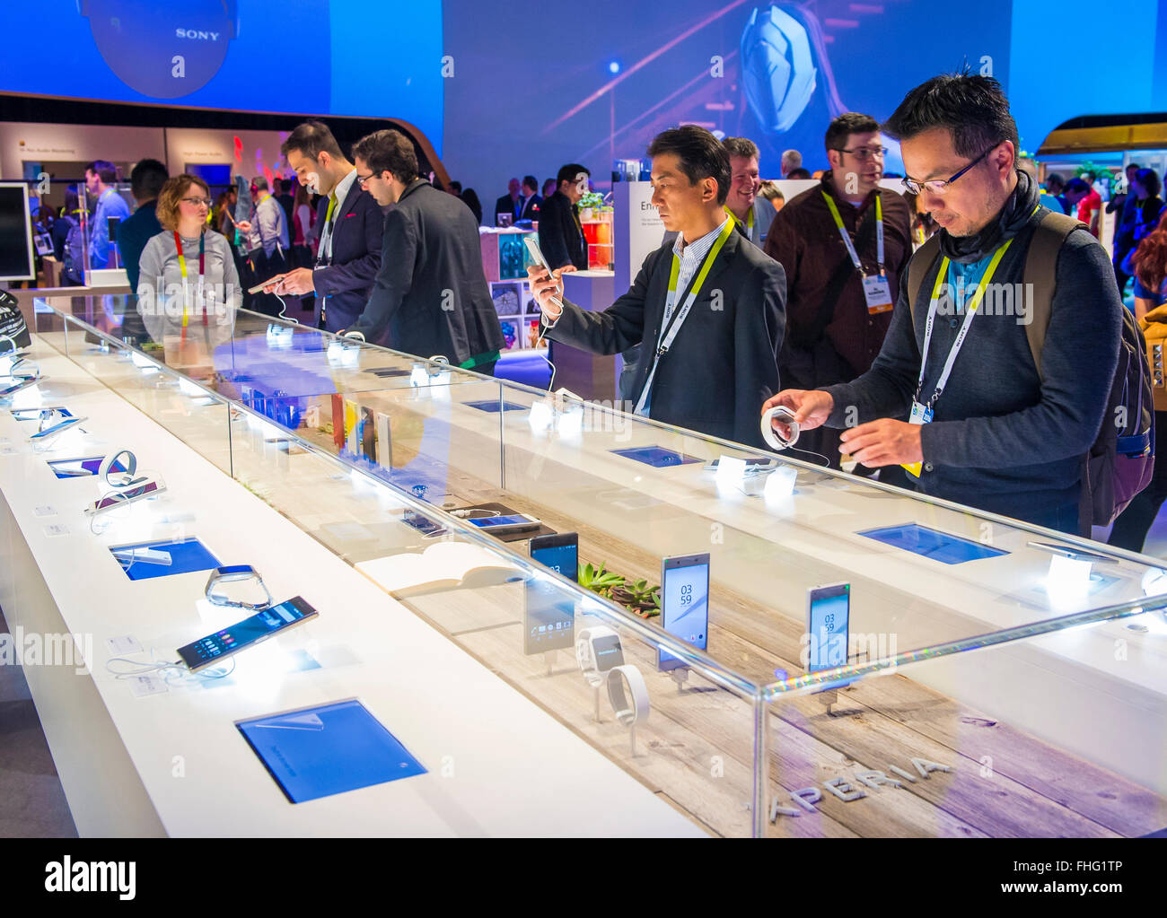The Sony booth at the CES show in Las Vegas Stock Photo - Alamy