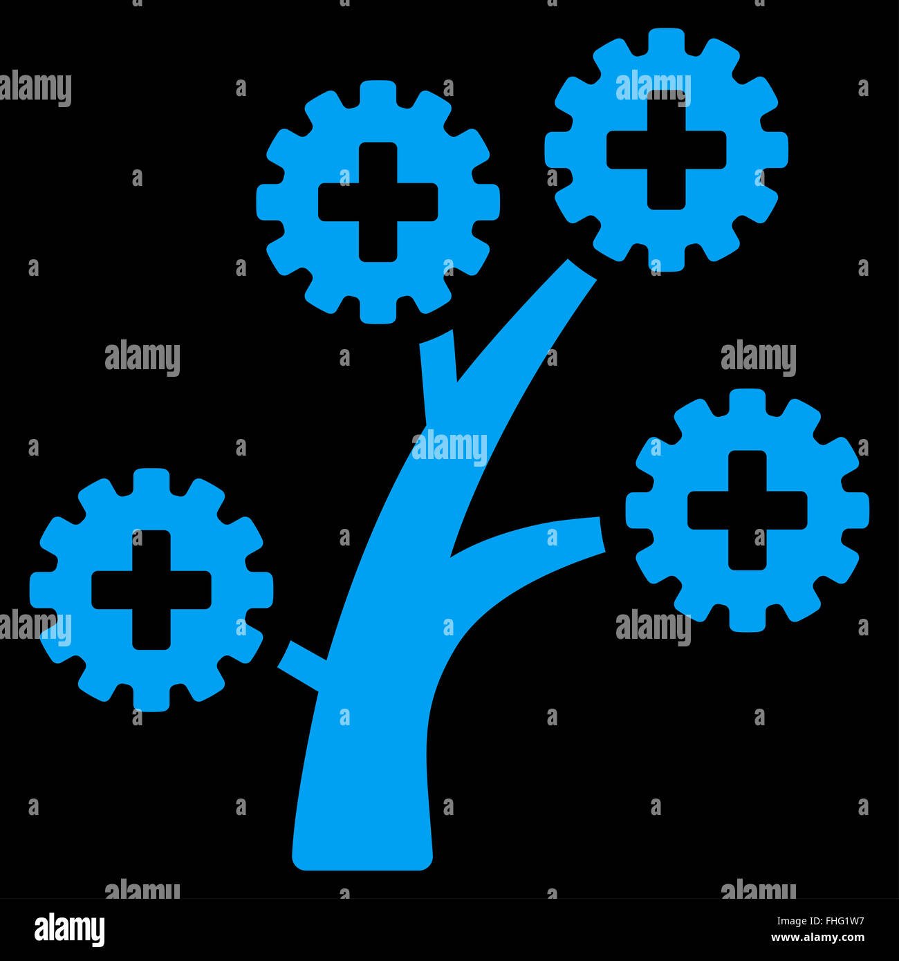 Medical Technology Tree Icon Stock Photo - Alamy