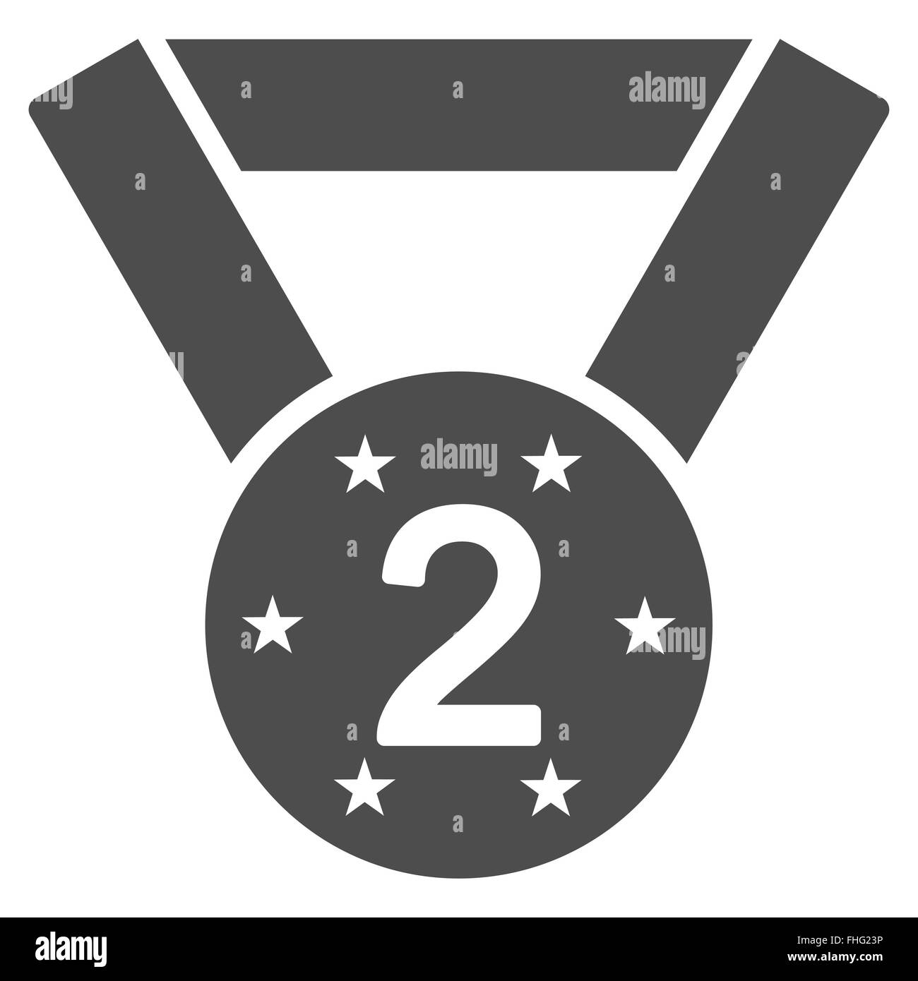 Second medal icon from Competition amp; Success Bicolor Icon Set Stock ...