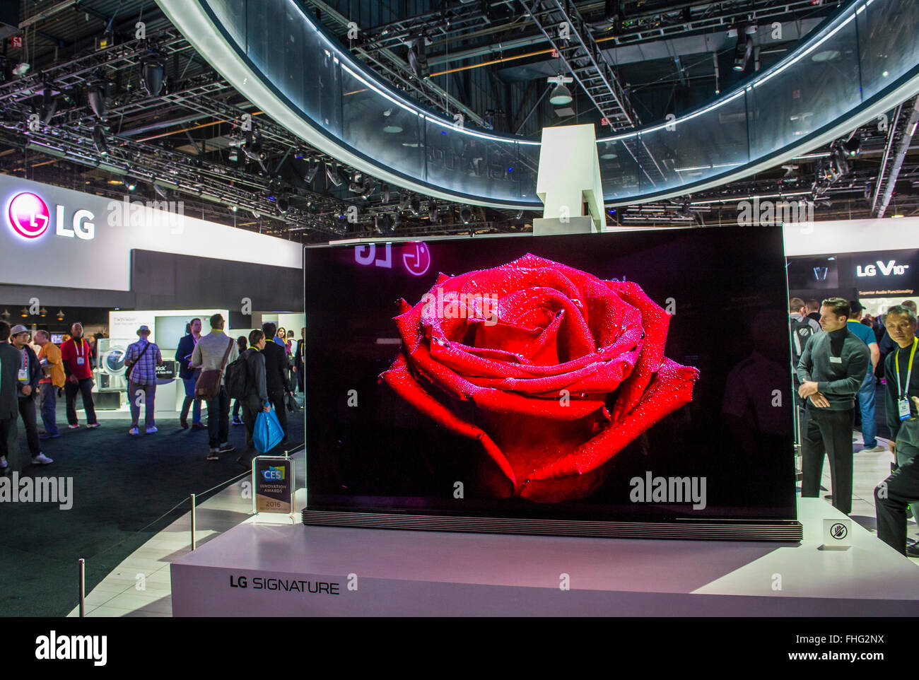 The LG booth at the CES show in Las Vegas Stock Photo - Alamy