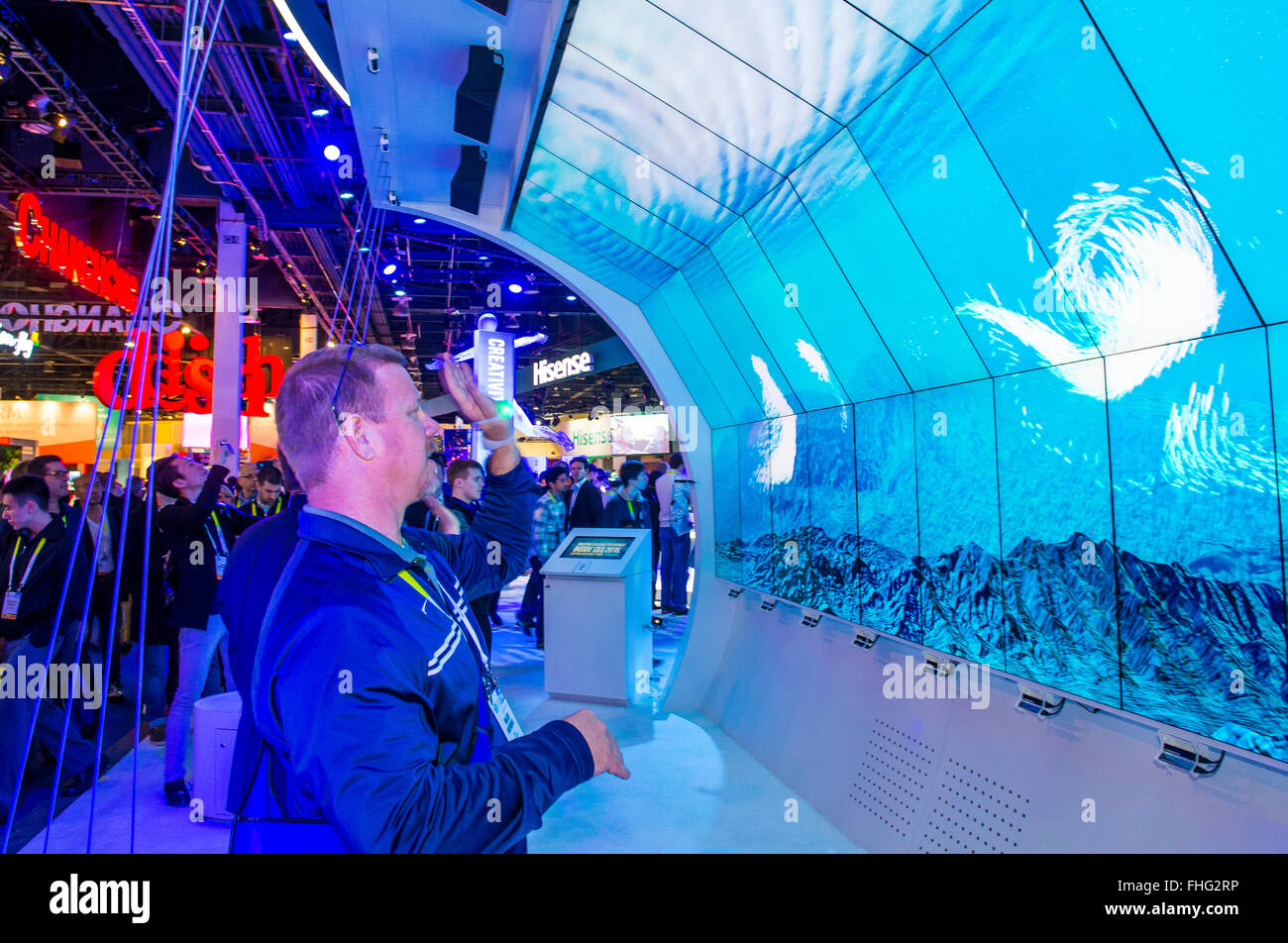 The Intel booth at the CES show held in Las Vegas Stock Photo - Alamy