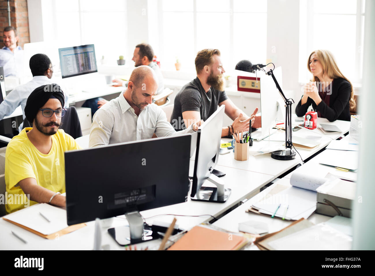 Contemporary Casual Corporate Office Support Concept Stock Photo - Alamy